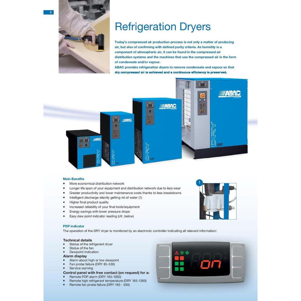Ξηραντήρας αέρα Abac DRY 20 - 333lt/min - 735€ - 6 άτοκες – e ...